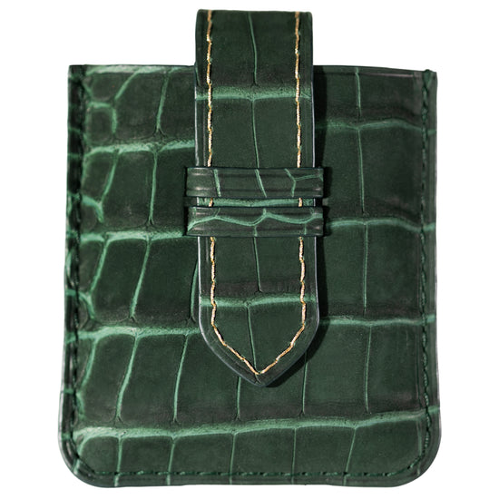 Jean Rousseau x Kirby Allison Green Alligator Suede Lighter Case ...